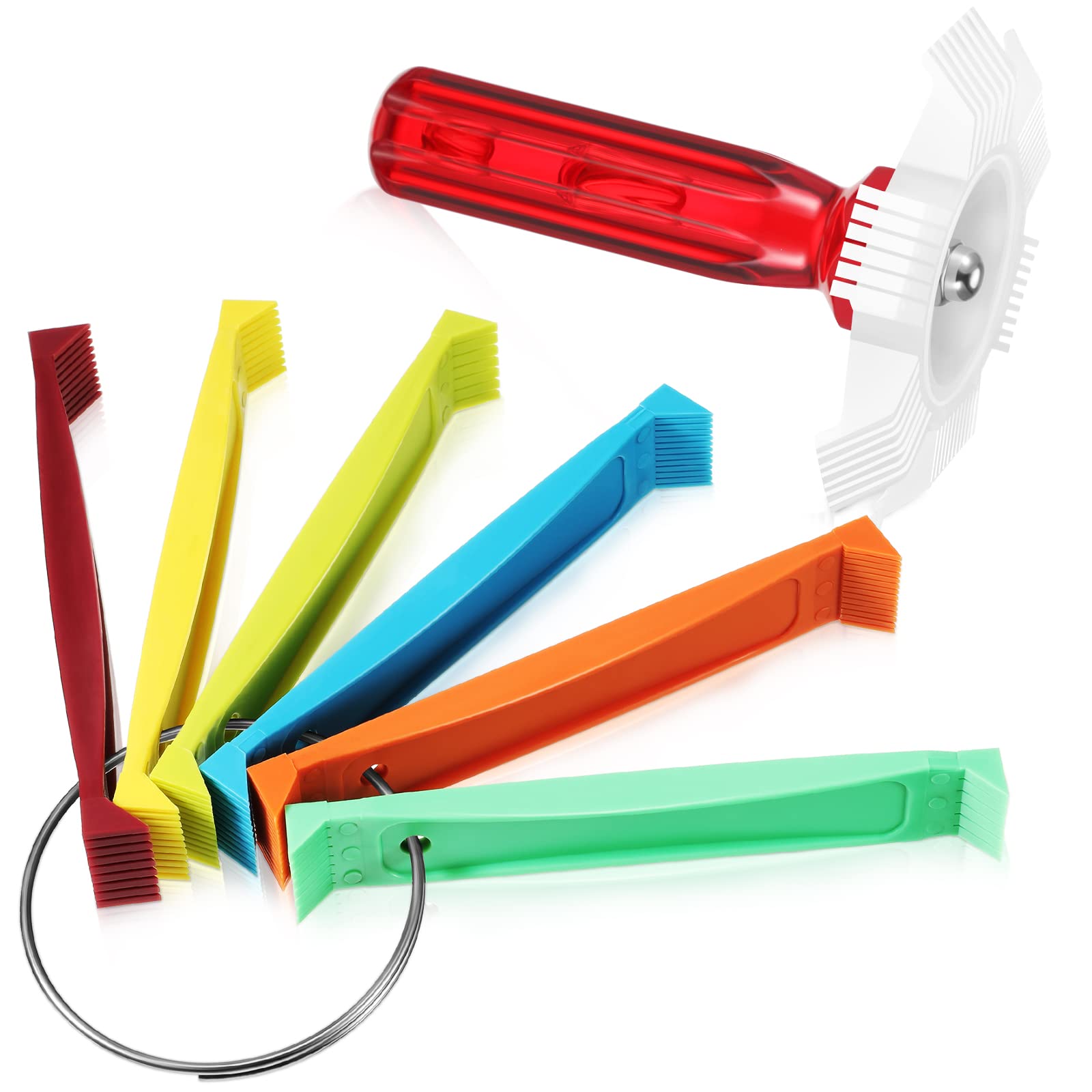 CHENGU Air Conditioner Cleaning Tools, 2 Pieces Fin Straightener Comb and Whisk Fin Comb Set for Condenser and Evaporator Coil Repair