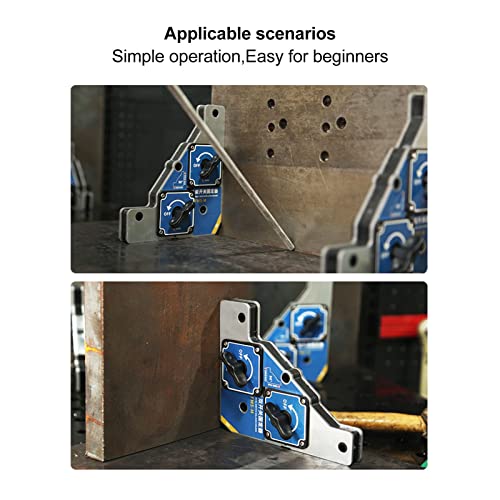2Pcs Dual Switch Welding Holder 50KG Strong Fixed Angle Soldering Locator Clamp Fixture for Steel Iron Plate