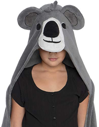 FUNZIEZ! Hooded Koala Plush Blanket - Wearable Throw for Kids - Unisex Children's Blanket
