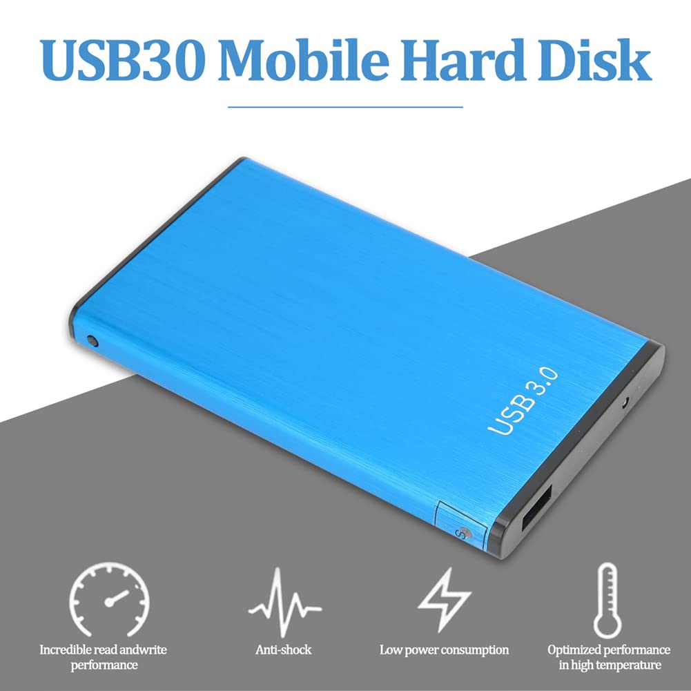 USB3.0 High-Speed Mobile Hard Drive,YD0018 2.5inch 80G-2TB Mechanical Mobile Hard Drive,50-130M/S USB3.0 Ultra Slim Portable External Hard Drive,Compatible for OS X/XP/Win7/ Win8/Win10/Linux(1TB)
