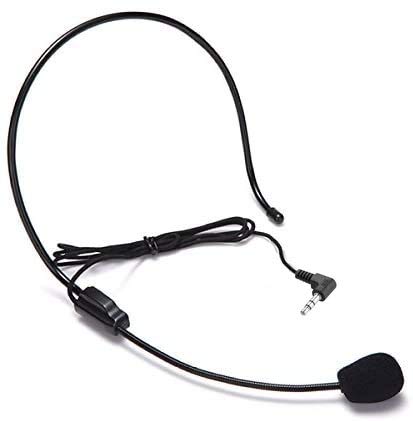 3.5mm Wired Condenser Headset Microphone, Flexible Wired Boom Conference Speech Speaker for Coaches, Tour Guides,Presentations ďźcord length 3.3ftďź