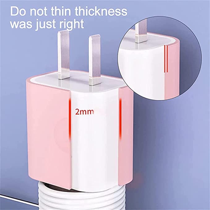 2 in 1 Silicone Charger Protector, 20w/18w Data Cable Winder Anti-Break Protection Cable Storage, Suitable for 11/12 Portable Charger Cable Silicone Protective Case (Gray) (Charger not Included)