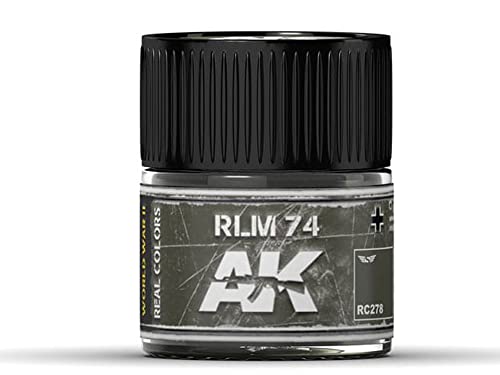 AK Interactive Real Color Air Single Paint Line 10ml - RC206 thru RC284 Color: RLM 74 - RC278