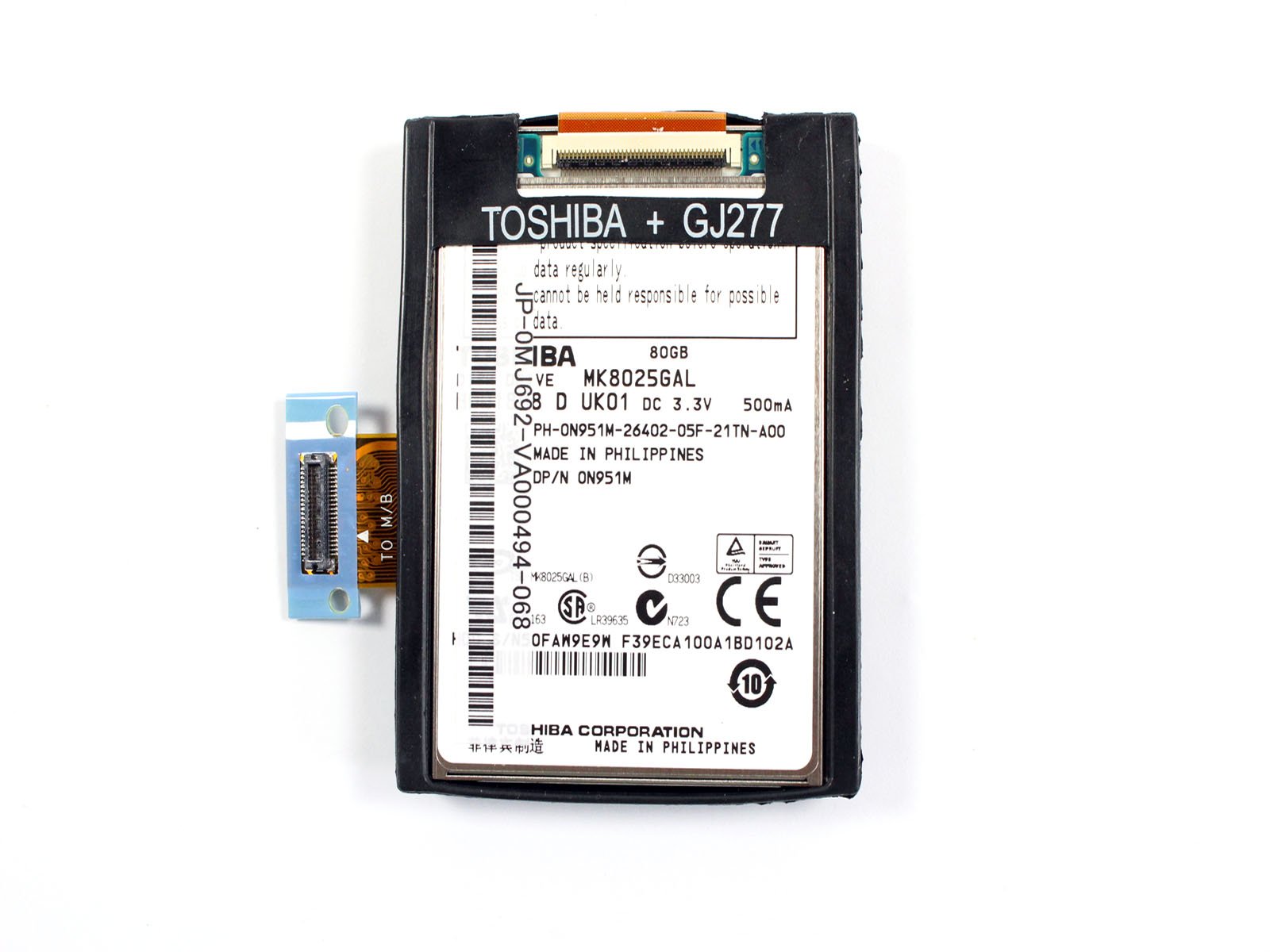 80Gb Toshiba 4200Rpm 1.8" Zif For Macbook Air Mk8025Gal