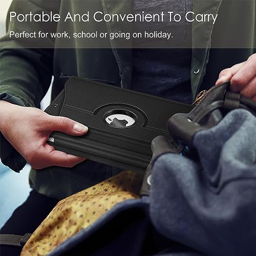 Fintie Keyboard Case for iPad 9th / 8th / 7th Generation (2021/2020/2019 Model) 10.2 Inch, 360 Degree Rotating Smart Stand Cover w/Pencil Holder, Built-in Wireless Bluetooth Keyboard, Black