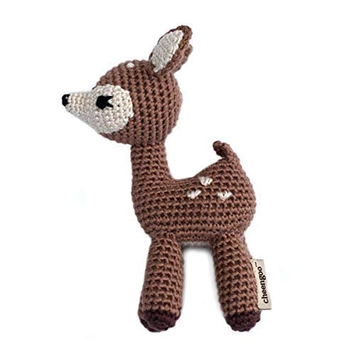 Cheengoo Organic Hand Crocheted Rattle (Brown)
