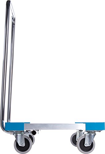 Carlisle FoodService Products E-Z Glide Dishwashing Racks Dolly with Handle for Kitchen and Restaurants, Aluminum, 20.63 X 20.63 X 6.63 Inches, Blue