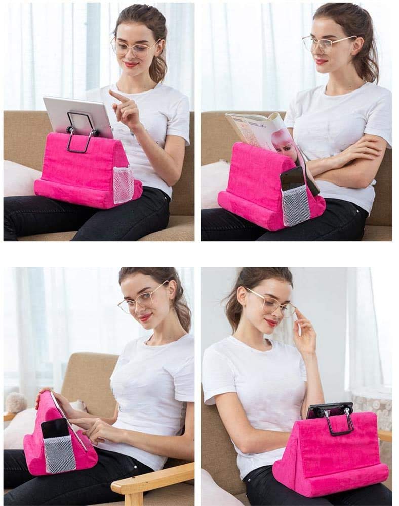 Pillow Foam Laptop Tablet Lapdesk Multifunction Tablet Stand Holder Stand Lap Rest Cushion for Ipad with Bag (Pink),Lightweight
