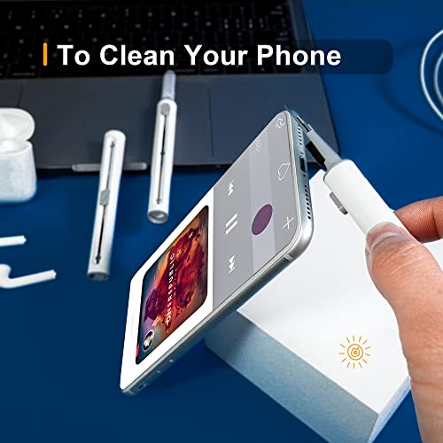 Bluetooth Earbuds Cleaning Pen 3 in 1 Cleaner Kit Earphone Brush, Multi-Function Portable Soft Cleaning Brush Pen Tools for Airpods Pro 1 2 3 Camera Lens Phone in-Ear Headphones Case