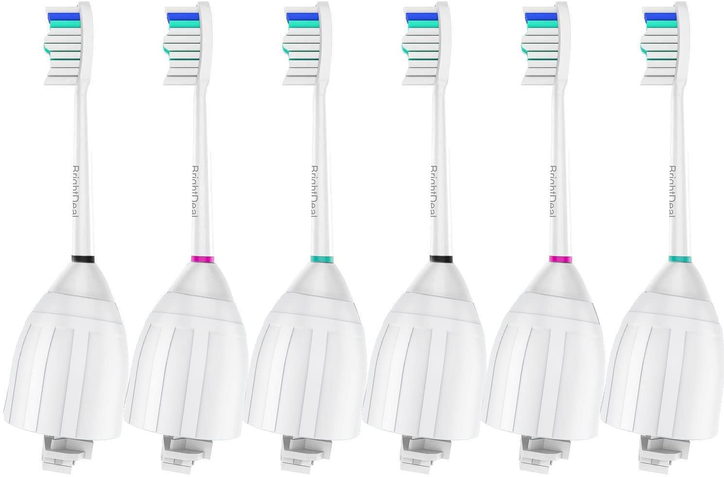 BrightDeal Replacement Toothbrush Heads Compatible with Philips Sonicare Toothbrush Electric Handle, for Sonicare E Series Essence, Xtreme, Elite, Advance and CleanCare Toothbrush, 6 Pack