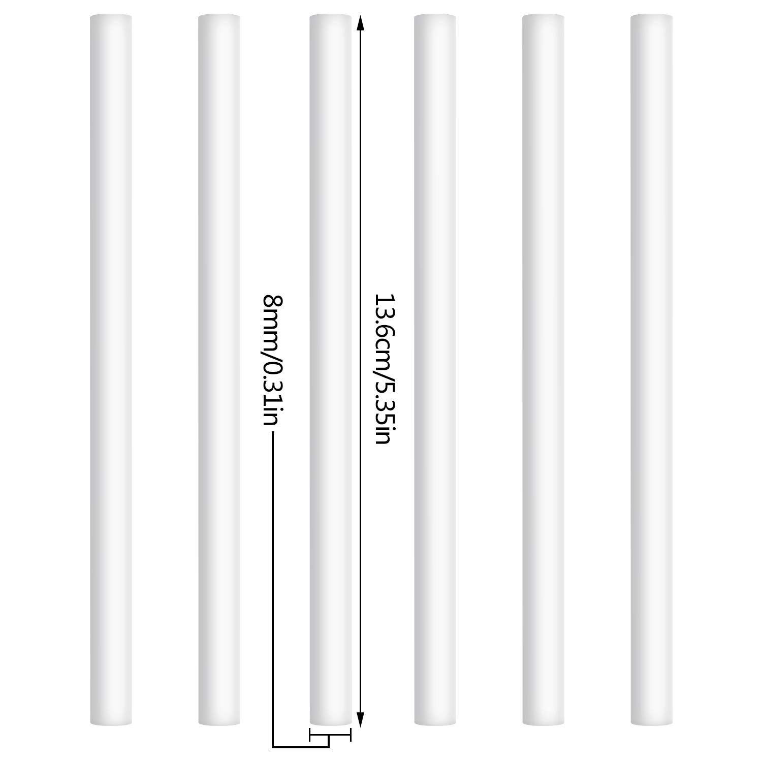 24 Pieces Humidifier Sticks Filter Replacement Wick Humidifiers Filter Sticks Humidifiers Refill Sticks for Cool Mist Humidifiers Portable Diffuser USB Mini Humidifier (5.35 Inches)