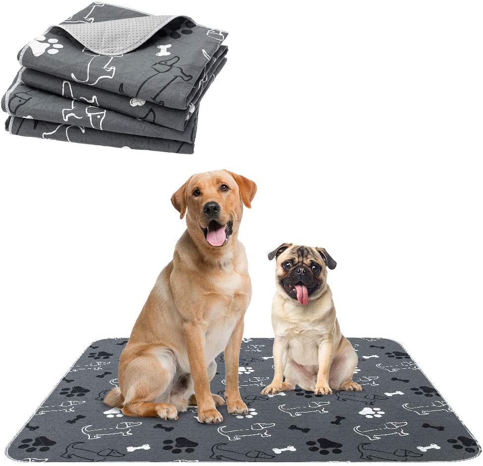 PAWCHIE Washable Pee Pads for Dogs - 2 Packs Large 34" x 41" Non-Slip Reusable Dog Potty Training Mat for Pet Playpen, Super Absorbent Puppy Whelping Pad for Small Medium Large Dogs