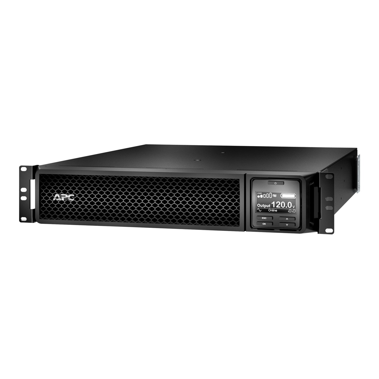 APC 2200VA Smart-UPS Single Phase Online Uninterruptible Power Supply SRT2200RMXLA-NC, Rack Mount UPS with Network Card