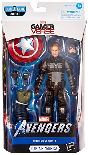 Avengers Hasbro Marvel Legends Series Gamerverse 6-inch Collectible Stealth Captain America Action Figure Toy, Ages 4 and Up