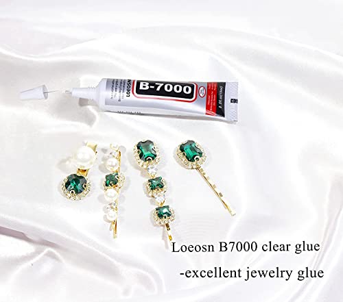 B-7000 Super Adhesive Glue, Industrial Strength B7000 Glues Paste for Rhinestones Crafts, Clothes Shoes, Fabric, Jewelry Making, Cell Phones, Tablet, Wood, Rubber, Leather Textile (2x50 ml/2.1 oz)