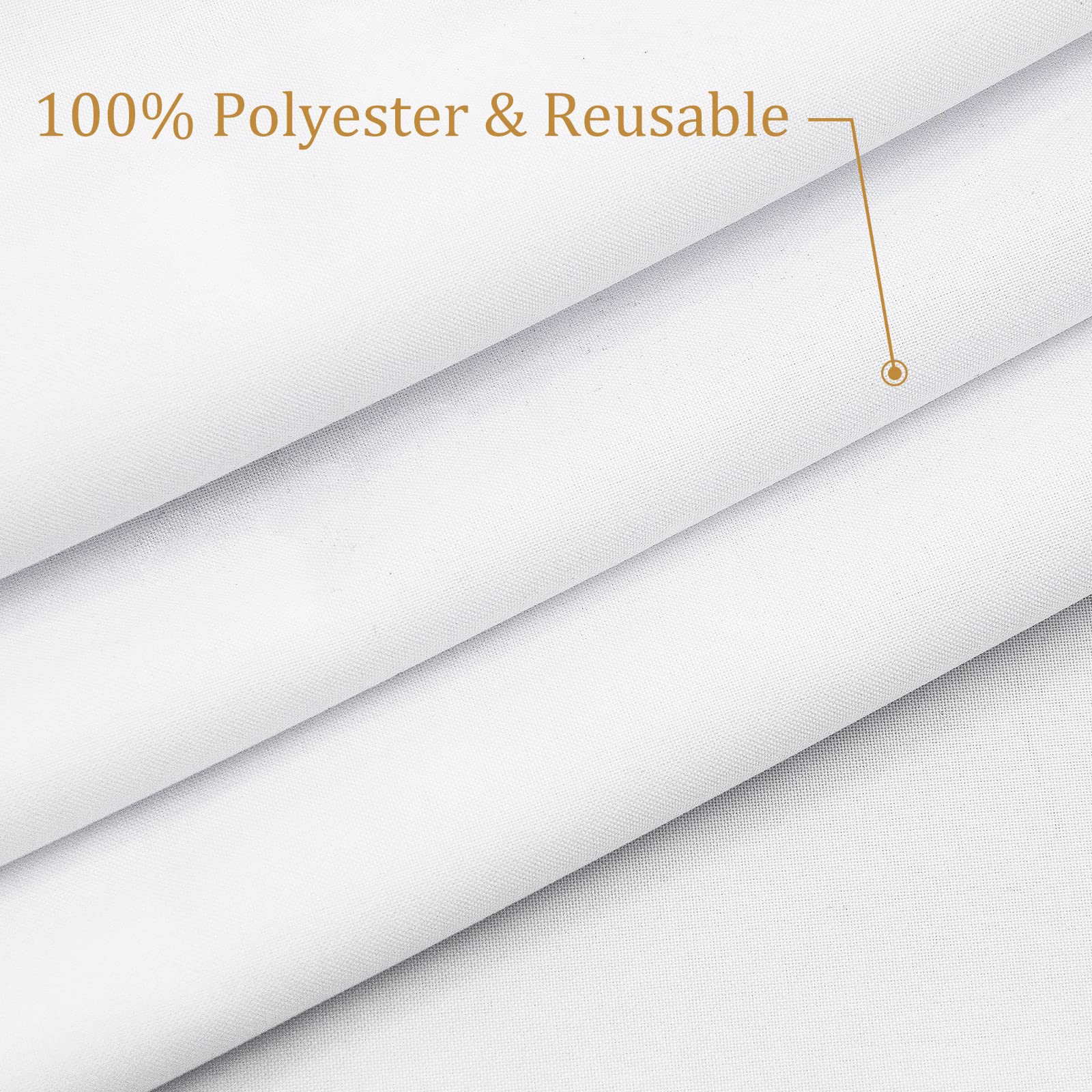 BRILLMAX 4 Pack White Table Clothes for Rectangle Tables 60 x 84 Inch Tablecloths - Polyester Fabric Waterproof Stain and Wrinkle Resistant Washable Table Cloth