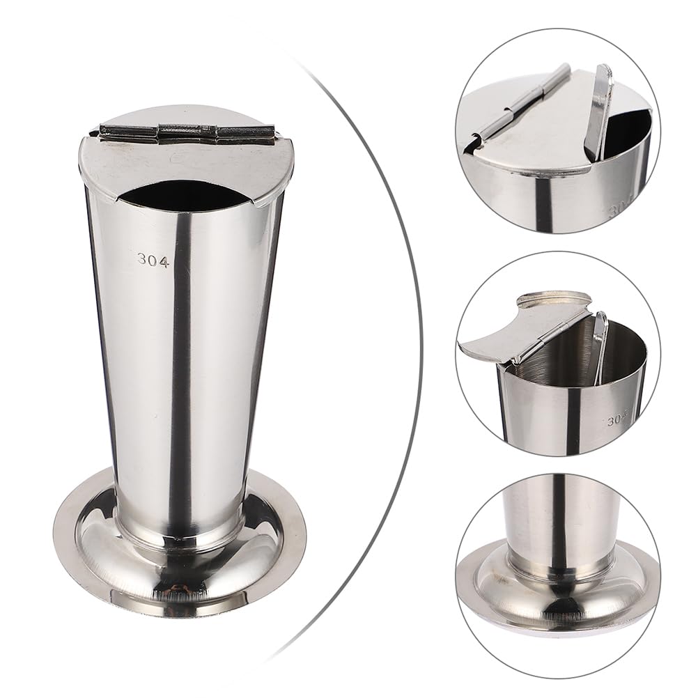 Scicalife Stainless Disinfection Case, Forceps Jar Stainless Steel Forceps Instruments Tweezers Holder Tube for Tattoo Cotton Ball Gauze Tampon(9cm)