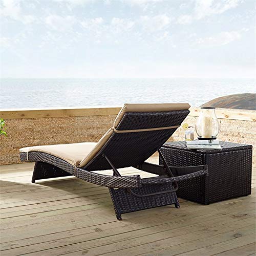 Crosley Biscayne Outdoor Wicker Chaise Lounge White/Brown Brown/Mocha