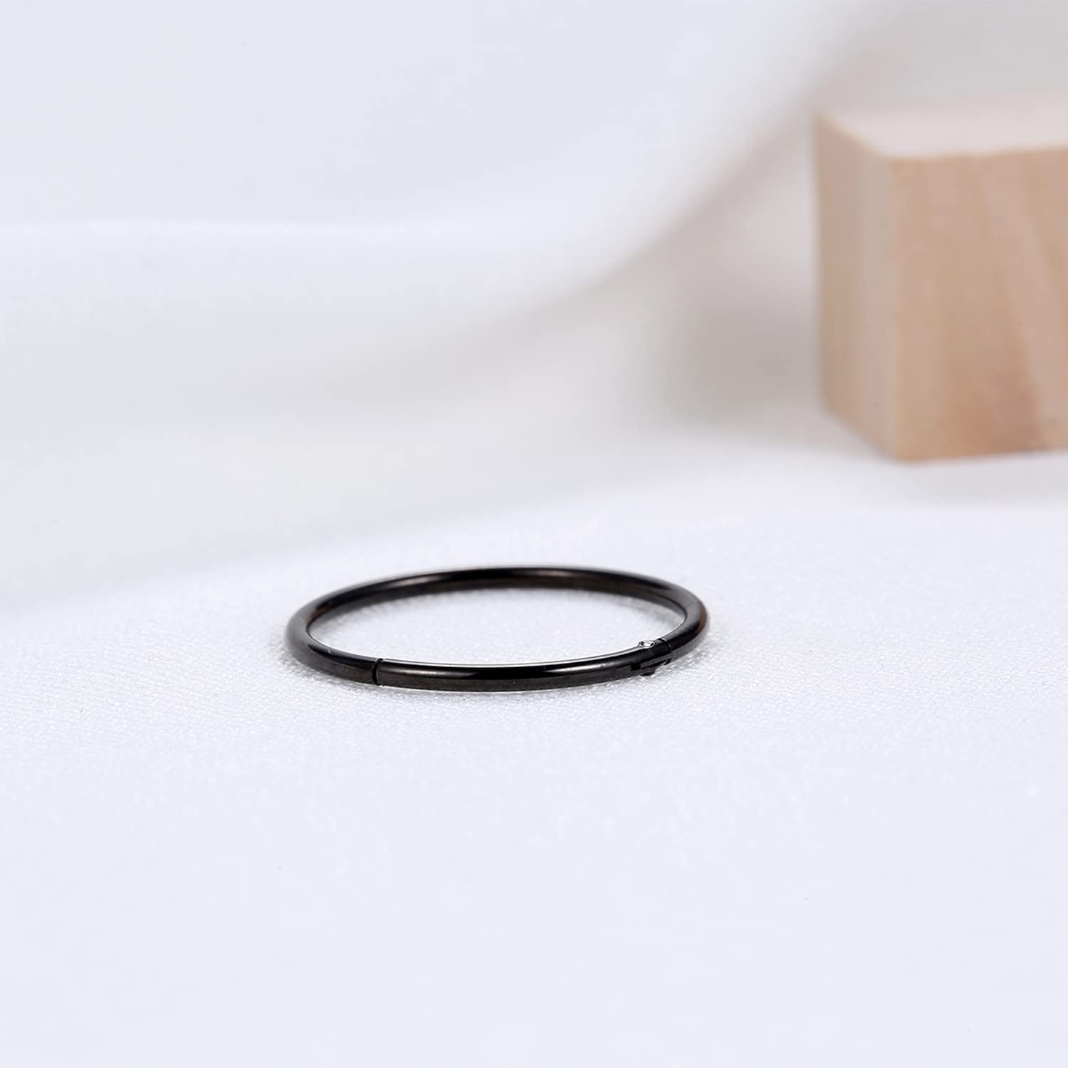 3Pcs 20g Nose Rings Set G23 Titanium Septum Rings Hinged Clicker Conch Cartlidge Earrings Hoop 6mm 8mm 10mm