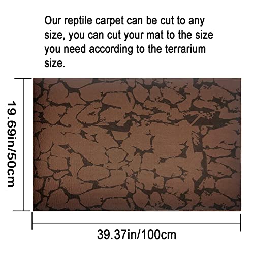 BNOSDM Reptile Carpet Mat Terrarium Liner Bedding Reptile Cage Mat Supplies for Tortoise Lizard Leopard Gecko Snake Chameleon 39ββ x 20ββ