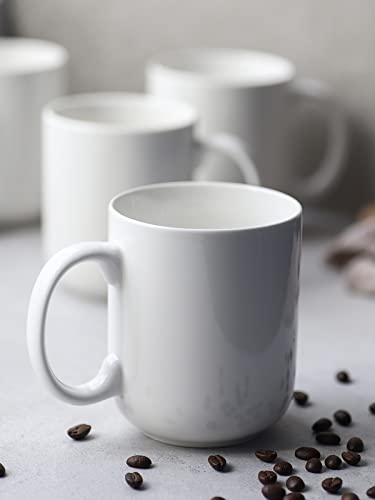 DOWAN 20 Oz Coffee Mugs Set of 6, Large White Coffee Mugs With Handles, Ceramic Coffee Cups for Coffee, Tea, Hot Cocoa, Large Mugs for Women Men, Party, DIY Gifts