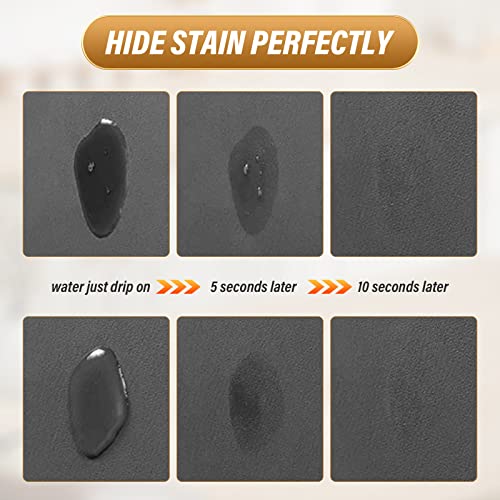 2Pcs Coffee Mat Hide Stain, 15.7*19.7 Inch PU Surface Inner Water Absorted Non Slip Rubber Backed Dish Drying Mat for Kitchen, Coffee Mats for Countertop Fit Under Coffee Machine Coffee Pot