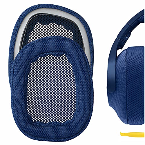 GeekriaĀ QuickFit Mesh FabricĀ ReplacementĀ EarĀ PadsĀ forĀ Logitech G433 G233 G PRO Headphones Earpads, Headset Ear Cushion Repair Parts (Blue)