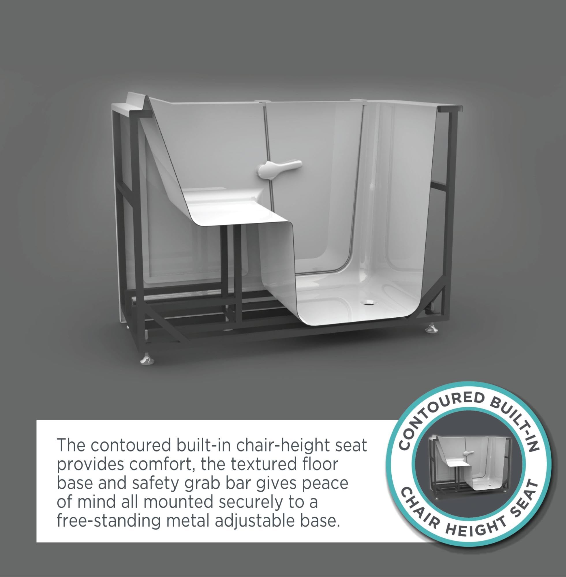 American Standard 3260.219.ALL Acrylic Air Spa 32"x60" Left Side Door Walk-In Bathtub in Linen