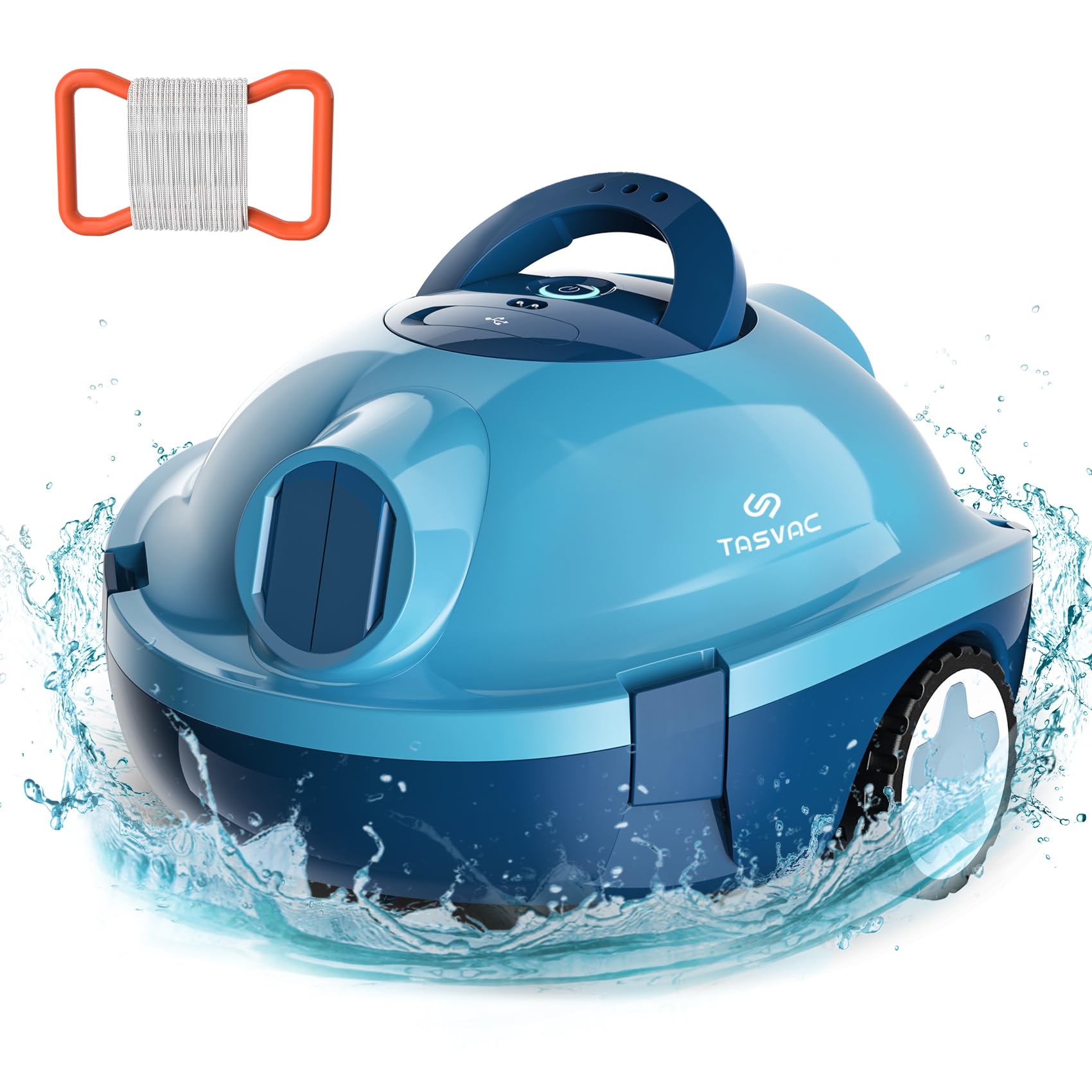 𝟮𝟬𝟮𝟯 𝙐𝙥𝙜𝙧𝙖𝙙𝙚 TASVAC Cordless Robotic Pool Cleaner, Automatic Pool Vacuum, 90 Mins Runtime, Powerful, Self-Parking, Lightweight, Ideal for Flat Above/In-Ground Pool up to 65 Feet/1100 Sq.Ft