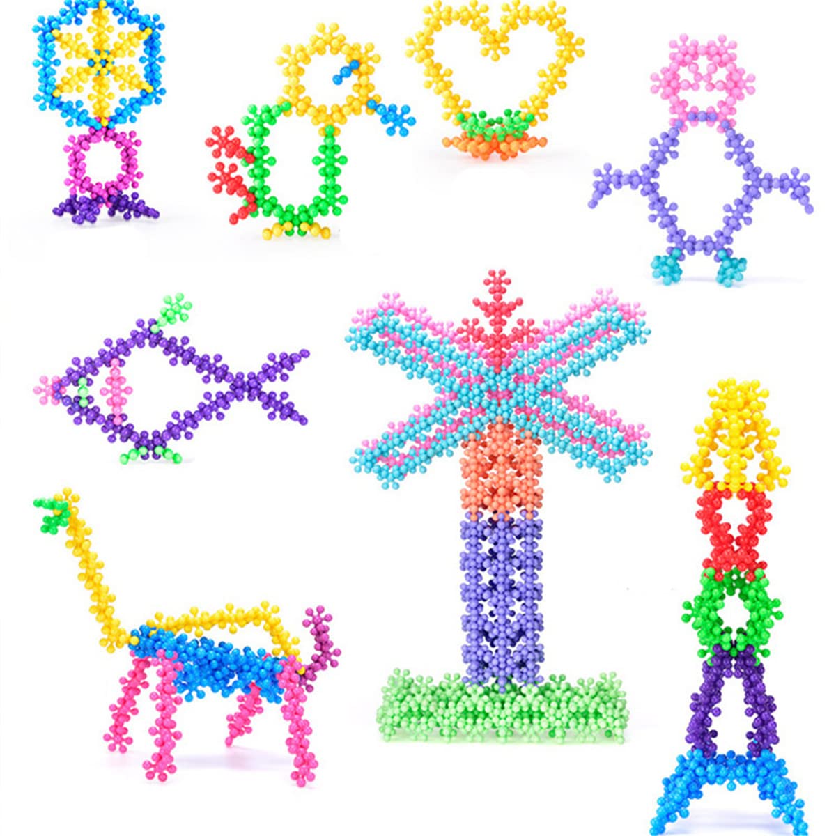 300 PCS STEM Building Blocks Educational Construction Engineering Set Building Discs Toys Sets Interlocking Creative Activities Blocks Kit for Kids Boys and Girls