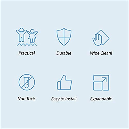 Eggyo Premium Stylish Foam Baby Mat, 72 by 48 Inches, White and Black