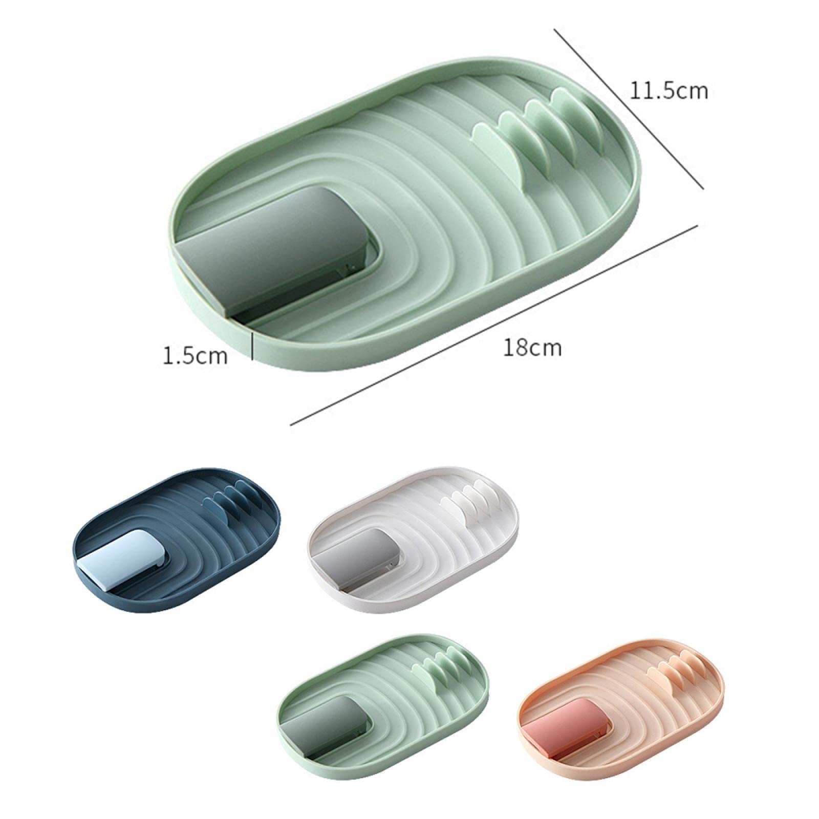 2 Pcs Multifunction Spoon Rest, Pot Lid Holder, Foldable Organizer Household Utensil Anti-Slip Pan Cover Holder, Storage Rack Pot Lid Stand Spoon Shelf 2White