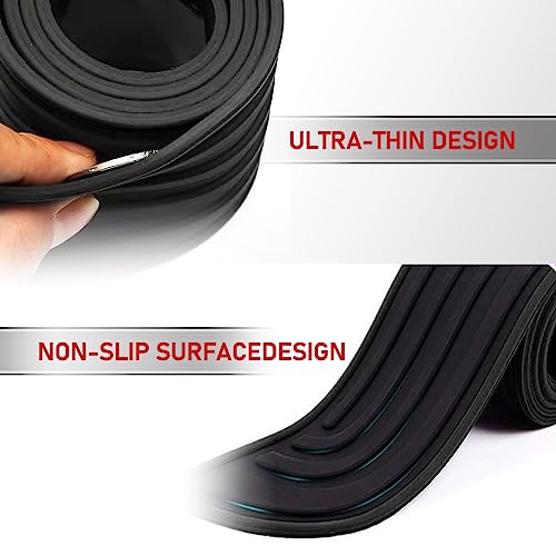 cueclue 1 PC Rear Bumper Protector, Car Universal Door Sill Protector Strip, Car Trunk Door Entry Guards, Car Exterior Trim Accessories, for Cars SUV (Black #Sport)
