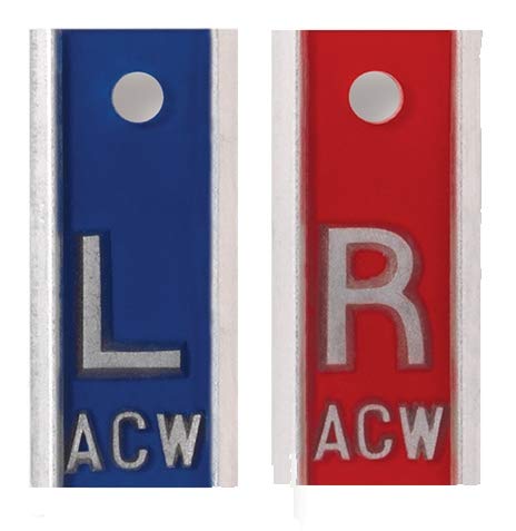 Plastic X-Ray Markers - Blue/Red, Left & Right Set, 1/2" Lead Letters"L" &"R"
