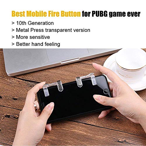 Generic PUBG Fire Button Mobile Controller, Metal Game Triggers, Sensitive Shoot Aim Buttons L1 R1 Trigger Controller for All Android and iOS Phones - Metal