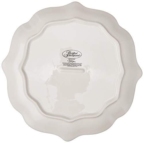 Certified International Tunisian Sunset Round Scallop Shaped Platter, 13.25", Multicolored, Large