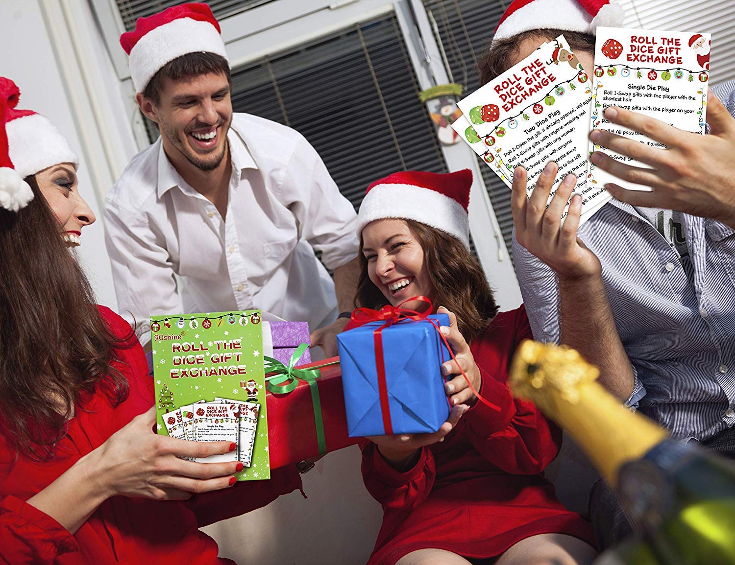 90shine Christmas Game White Elephant Gift Exchange Xmas Holiday Party Decoration Supplies