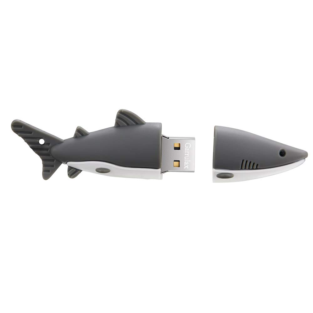 GARRULAX USB Flash Drive, 8GB / 16GB / 32GB USB 2.0 Cute Shape USB Memory Stick Date Storage Pendrive Thumb Drives for Kids Children Collegue Student (32GB, Shark)