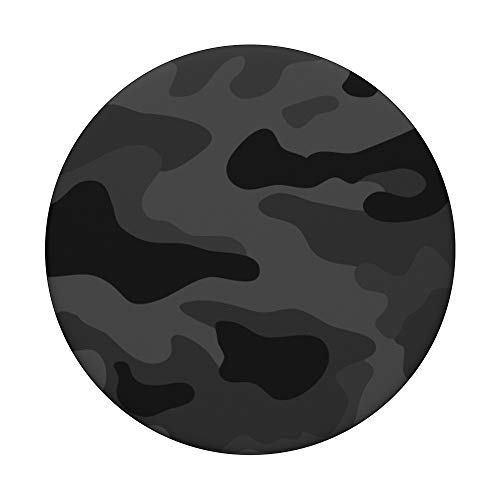 Cute Black Camo pattern darck grey design for boys girls PopSockets Swappable PopGrip