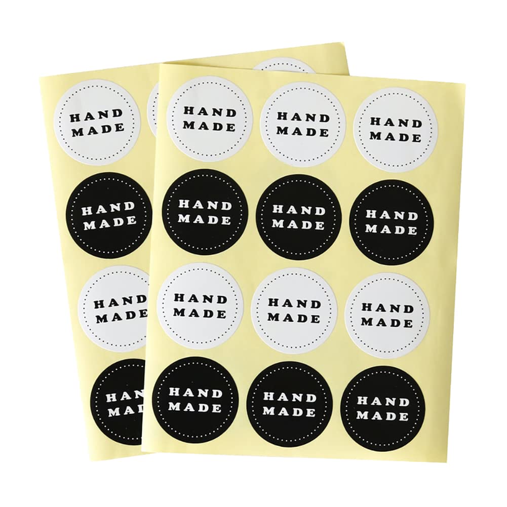 240 Pcs 36mm Round Handmade Stickers Bakery Box Seal Stickers Cute Envelope Stickers Package Seals Self Adhesive Circle Labels