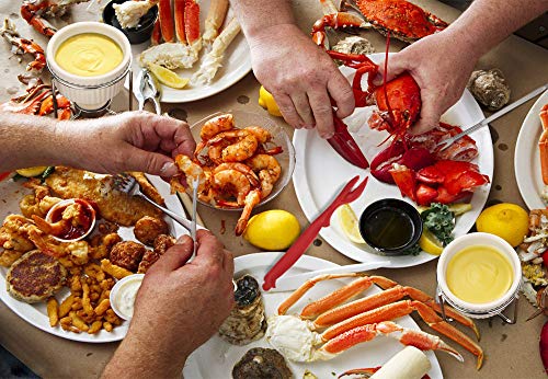 Hiware 28-Piece Crab Crackers and Tools Set - Crab Lobster Leg Crackers and Picks Seafood Tools, Includes Crab Crackers, Butter Warmers, Lobster Shellers, Crab Forks and Tealight Candles