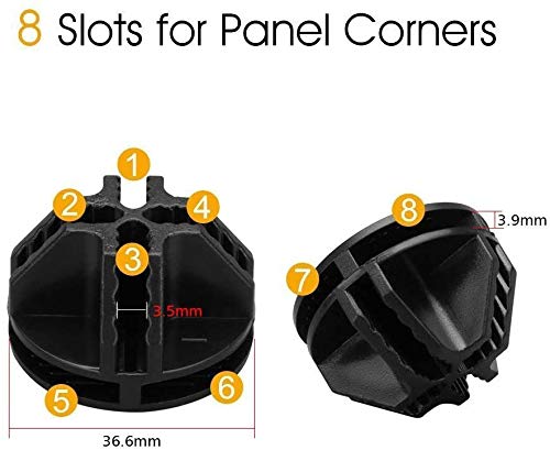 URBEST Wire Cube Connectors, Wire Cube Plastic Connectors for Modular Organizer Closet and Wire Grid Cube Storage Shelving Unit (Black, 40)