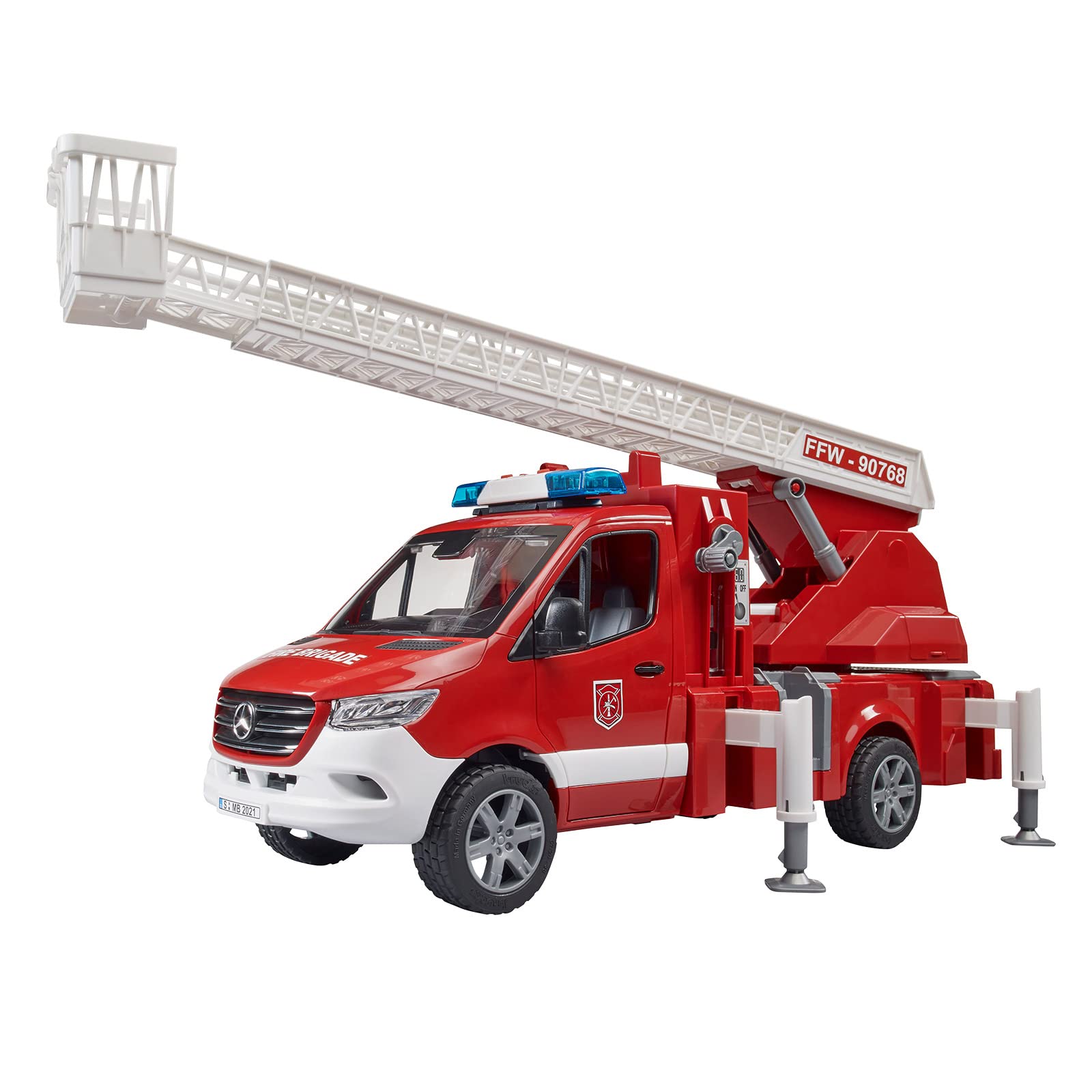 Bruder 02673 MB Sprinter Fire Engine w Ladder Water Pump & L/Smodule