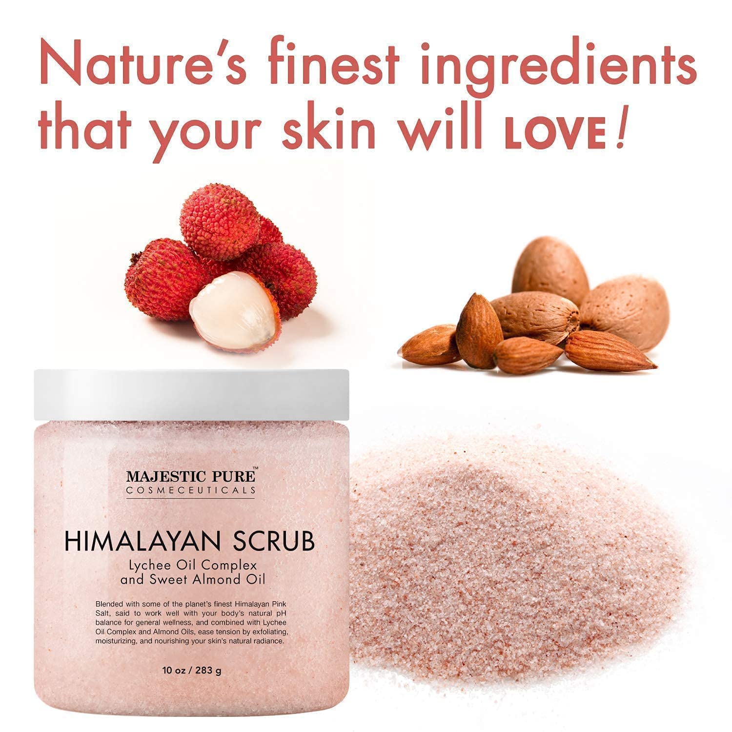 Majestic Pure Himalayan Body Scrub and Coffee Scrub Bundle β Exfoliating Salt Scrub and Cellulite Scrub Combo