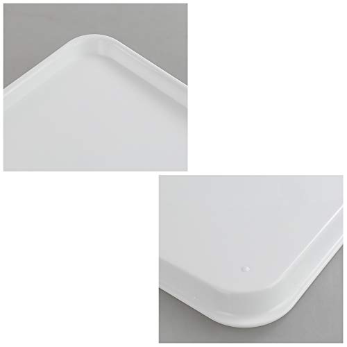 DynkoNA Fast Food Trays, Plastic Serving Tray, White, Set of 6