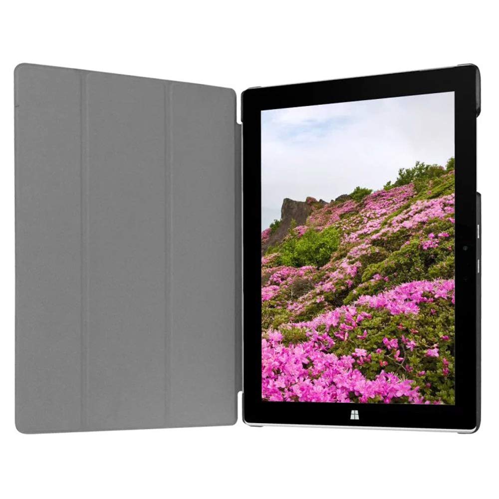 for Microsoft Surface 3 1645 1657 10.8 inch Tablet PC Smart Cover, Ultra Slim Folio Stand with Sleep/Wake Up Function Leather Case for Surface3 10.8" (1-Black)