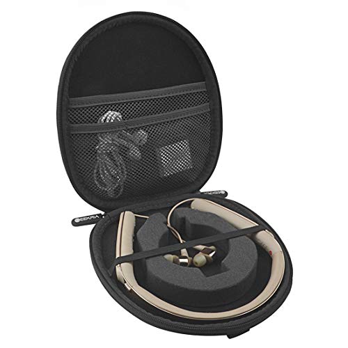 Geekria Shield Case Compatible with Audio-Technica, Bose, JVC, Jabra, LG, Sennheiser, Sony Headphones, Replacement Protective Hard Shell Travel Carrying Bag with Cable Storage (Black)