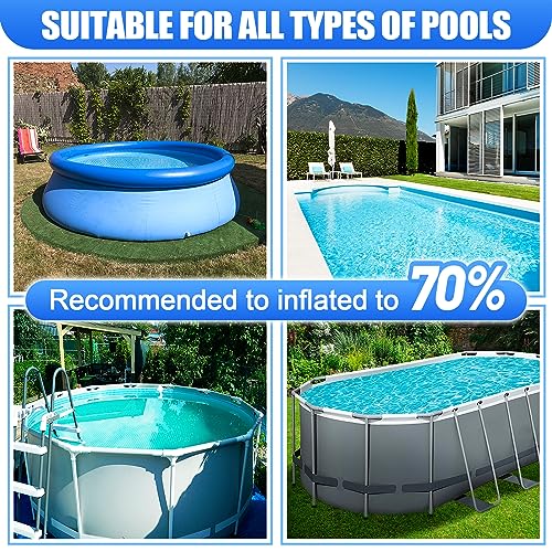 2pcs 4ft Dia. Pool Air Pillows for Above Ground Pools & Patio Furniture Cover Airbag - Winter Closing Winterizing Kit with Ropes, Thicken PVC Ice Equalizer Support Swimming Pool Covers