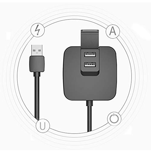 Lysee Data Cables - USB 2.0 4 Ports Splitter Hub High Speed Notebook USB Extension Multi-Interface Hub Mobile Phone Holder - (Cable Length: 0.15m)