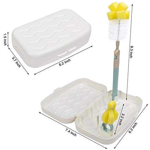 Baby Bottle Drying Rack for Travel, GearRoot Dryer Holder for Bottles, Teats, Cups, Pump Part, Portable Drying Rack for Working Mom, Visit Families, Friends or Camping with Baby